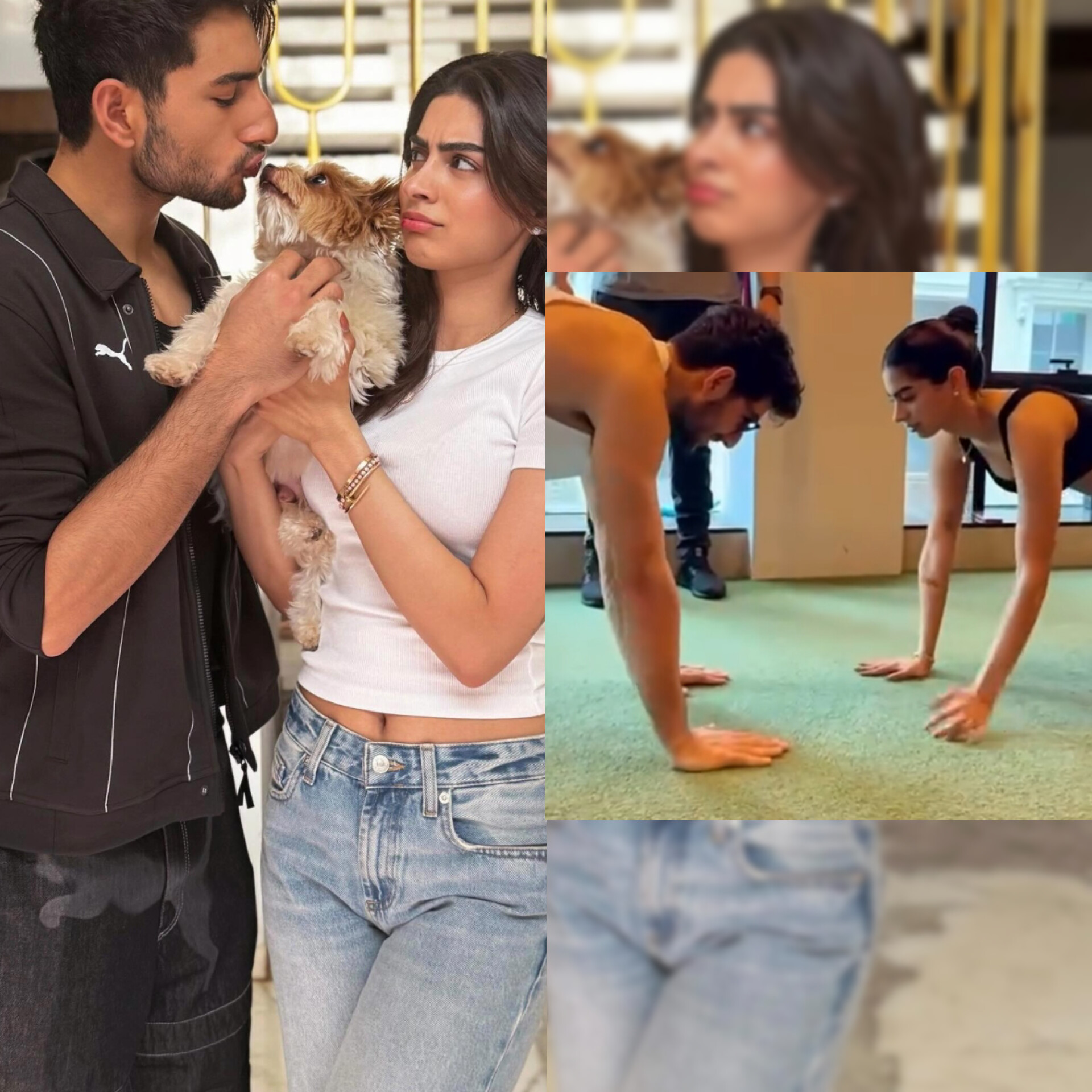 Ibrahim Ali Khan and Khushi Kapoor Sweat it Out Together in Adorable ...